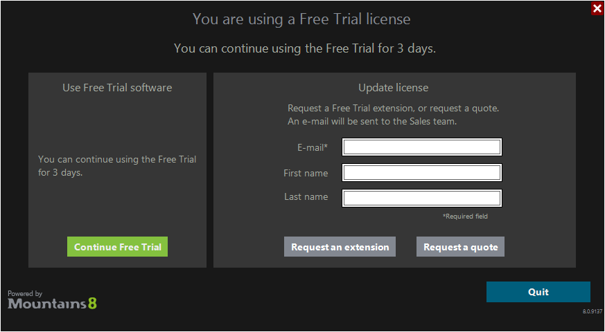 How to ask for an extension of the Free Trial period offline - Digital Surf